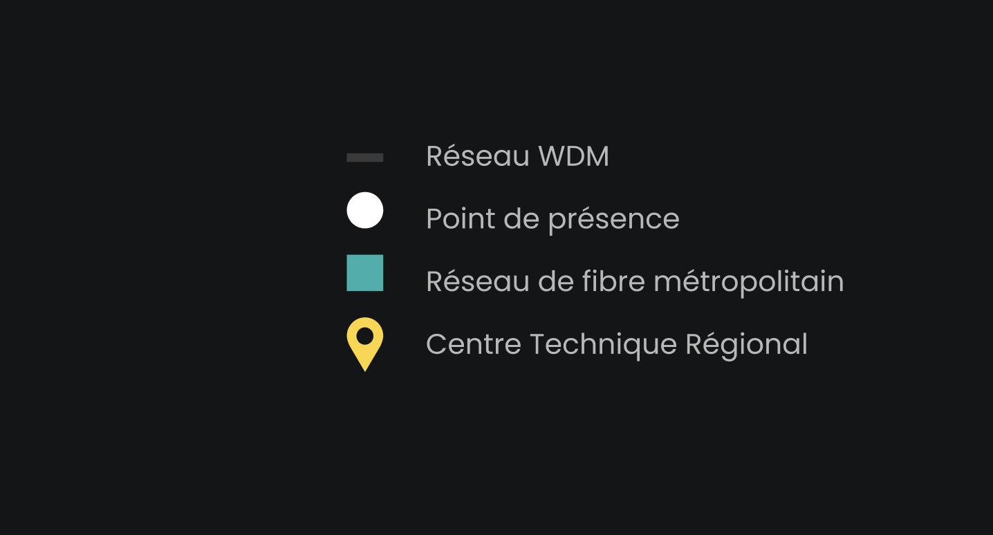 Carte du réseau fibre national | ielo
